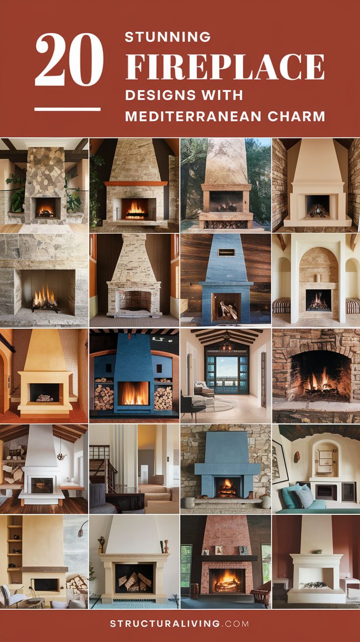 20 Stunning Fireplace Designs that Exude Mediterranean Charm ...