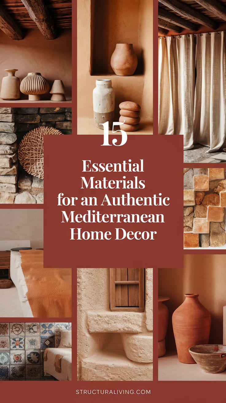 15 Essential Materials for an Authentic Mediterranean Home Decor ...