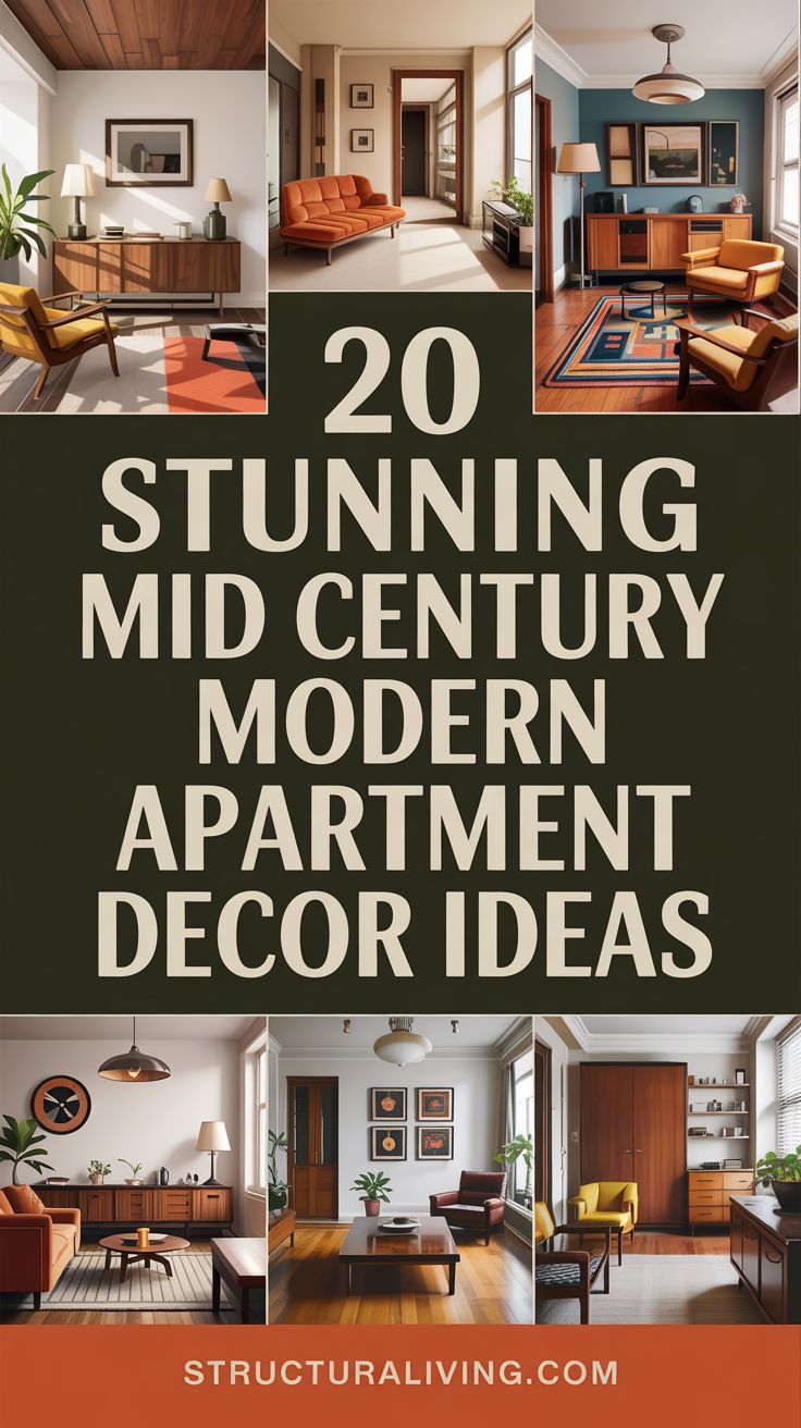 20 Stunning Mid Century Modern Apartment Decor Ideas - StructuraLiving