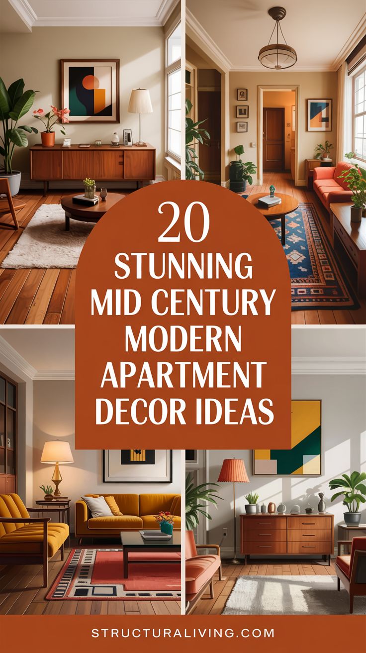 20 Stunning Mid Century Modern Apartment Decor Ideas - StructuraLiving