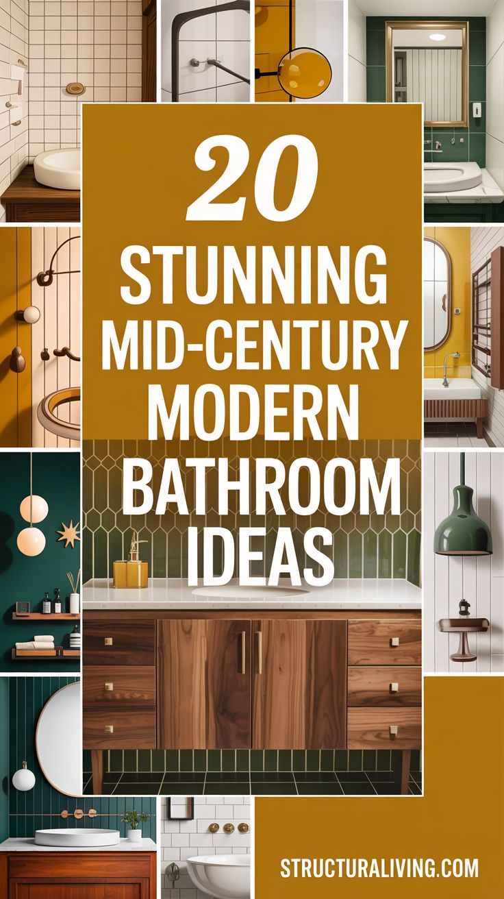 20 Stunning Mid Century Modern Bathroom Ideas You’ll Love - StructuraLiving