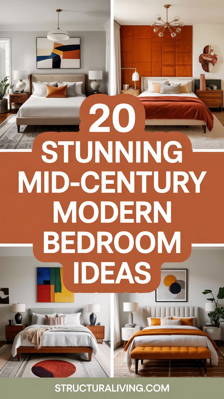 20 Stunning Mid-Century Modern Bedroom Ideas to Transform Your Space - StructuraLiving