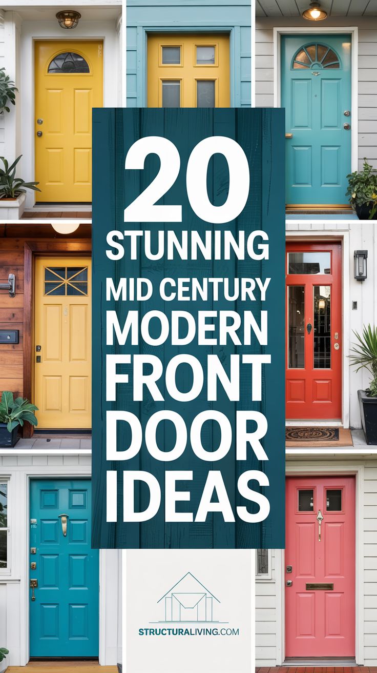 20 Stunning Mid Century Modern Front Door Designs to Inspire Your Home ...