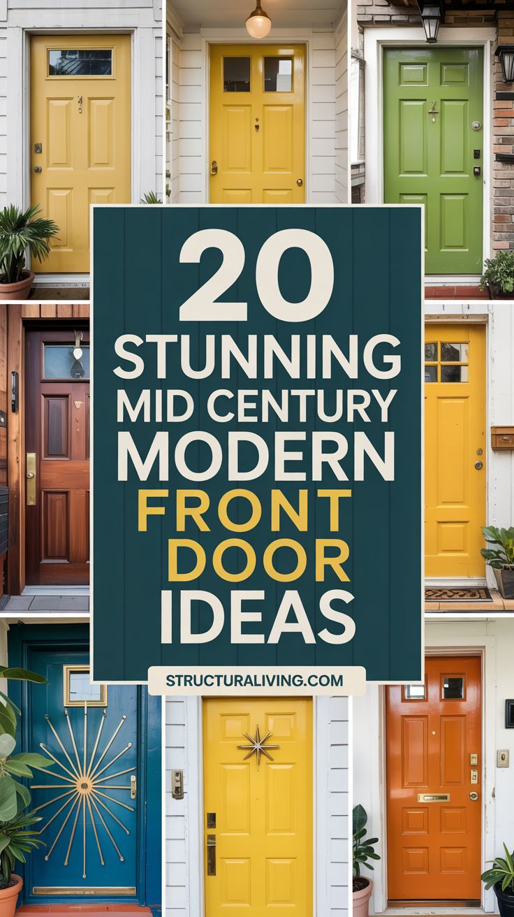 20 Stunning Mid Century Modern Front Door Designs to Inspire Your Home ...
