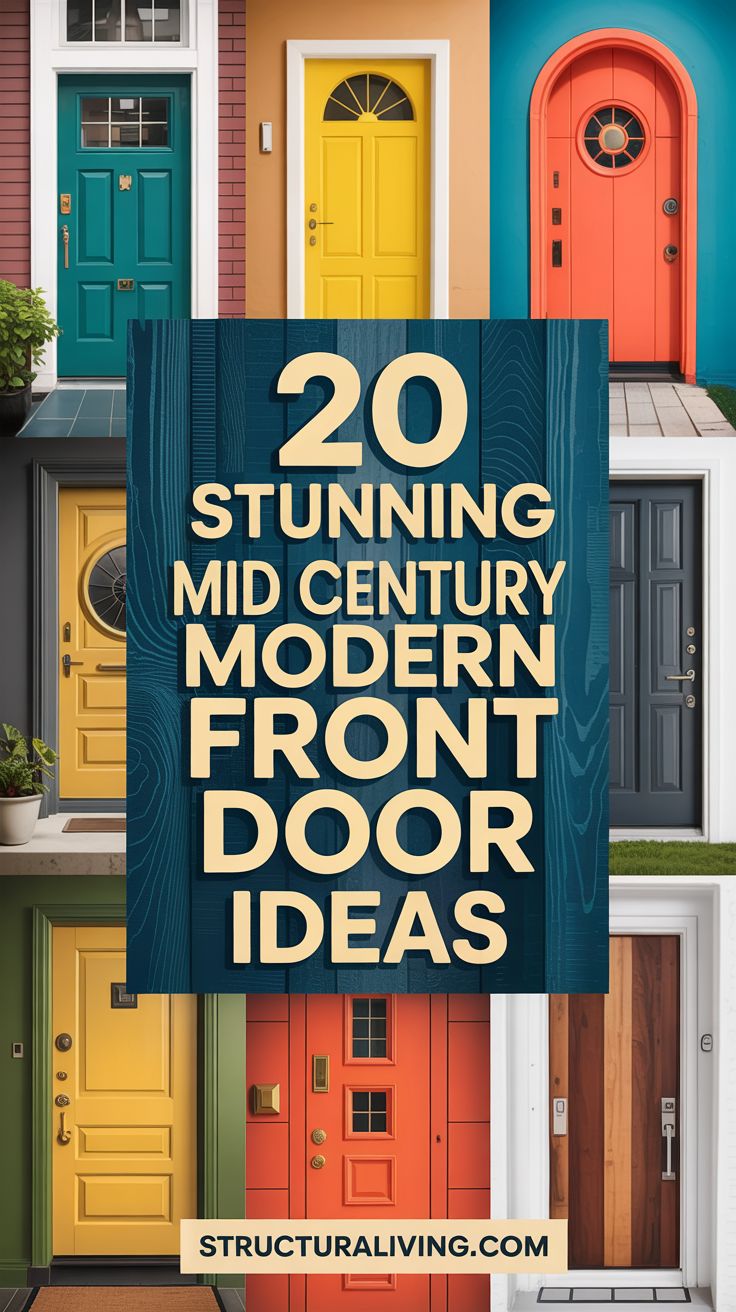 20 Stunning Mid Century Modern Front Door Designs to Inspire Your Home ...