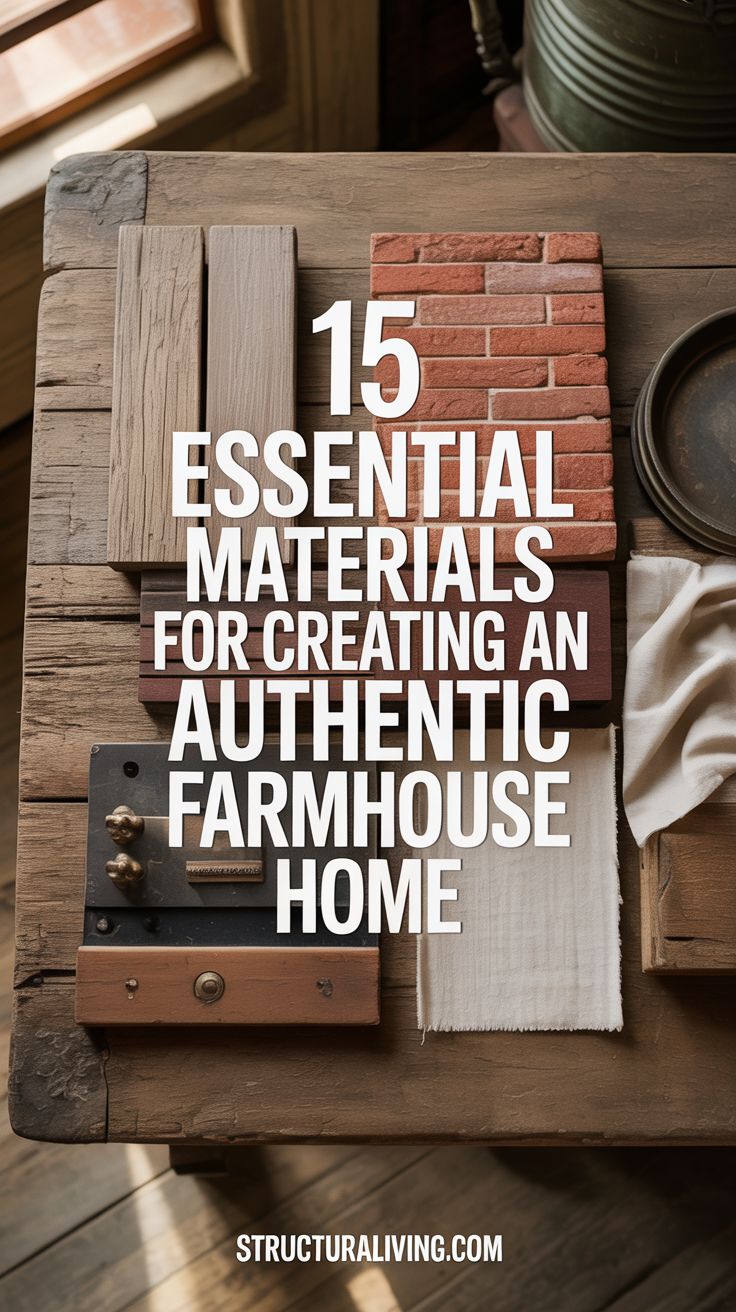 15 Essential Materials for Creating an Authentic Farmhouse Home ...