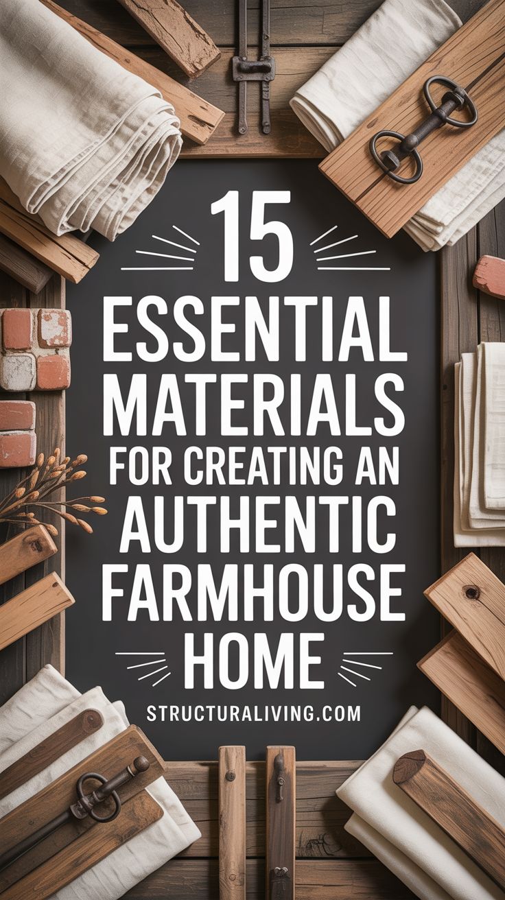 15 Essential Materials for Creating an Authentic Farmhouse Home ...