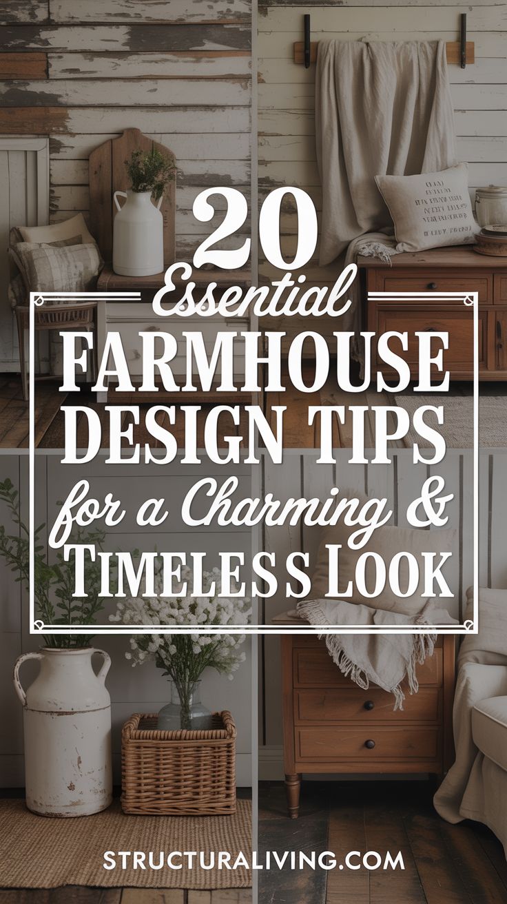 20 Essential Farmhouse Design Tips for a Charming & Timeless Look ...