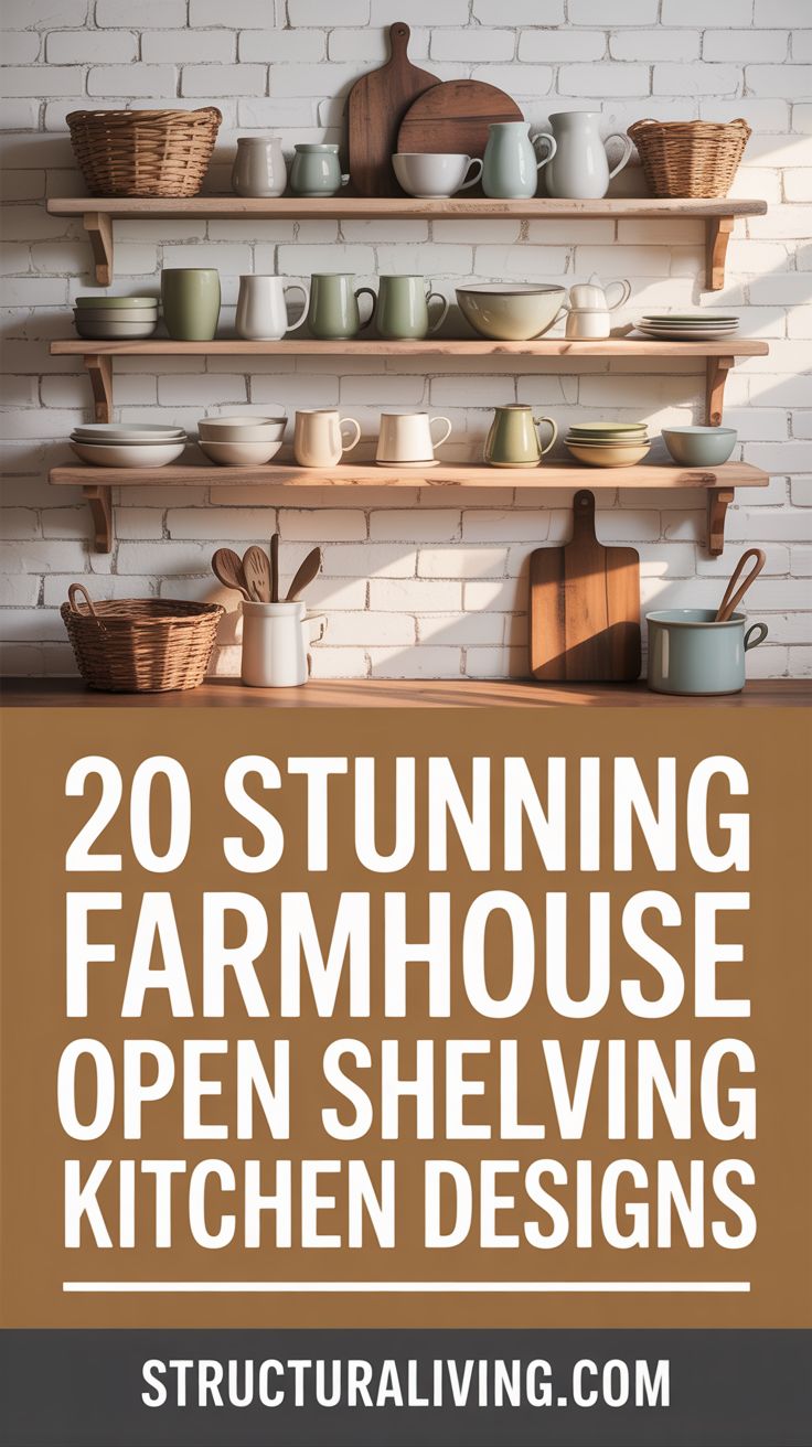 20 Stunning Farmhouse Open Shelving Kitchen Designs to Inspire You ...
