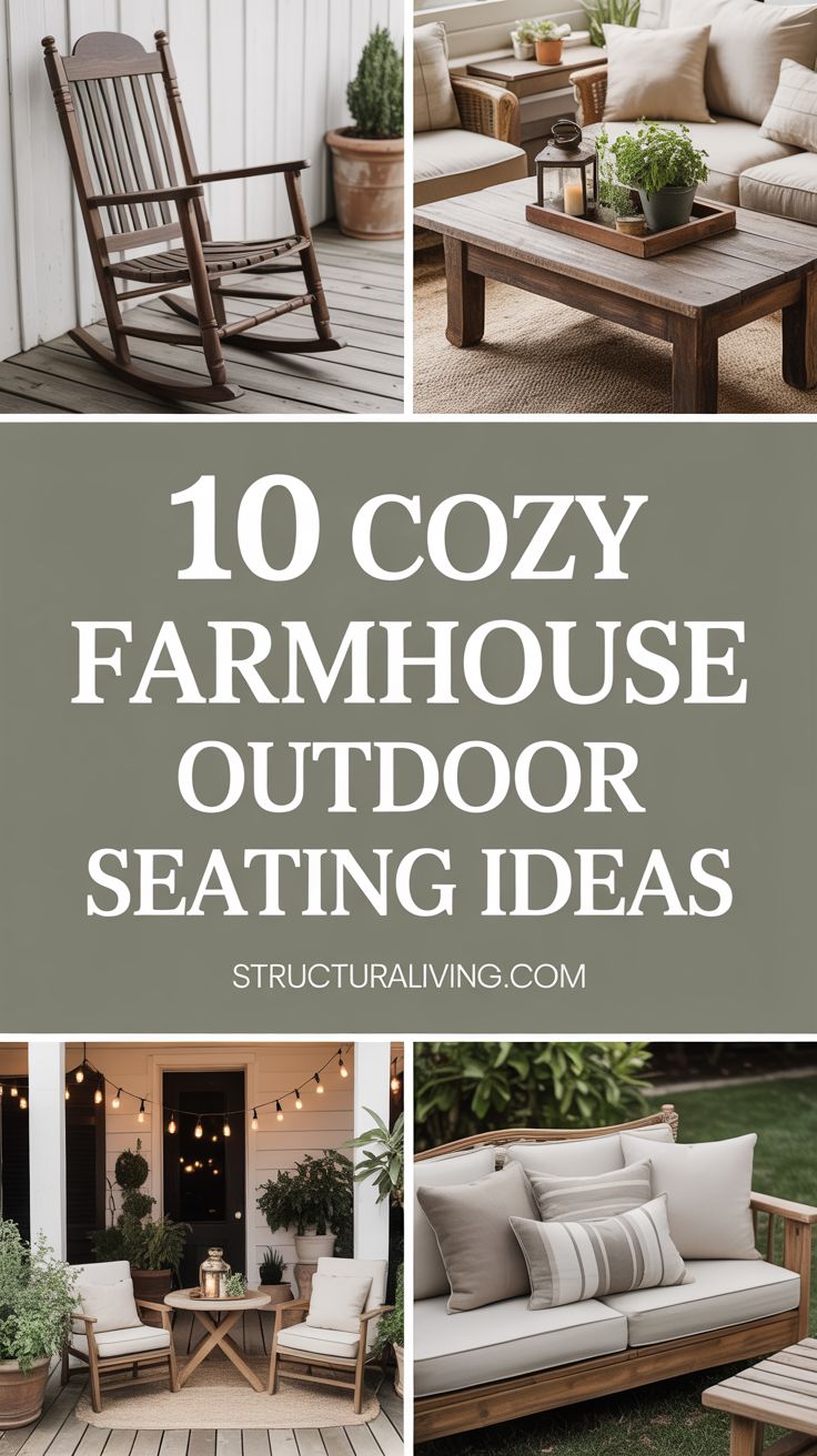 10 Cozy Farmhouse Outdoor Seating Ideas for Ultimate Comfort ...