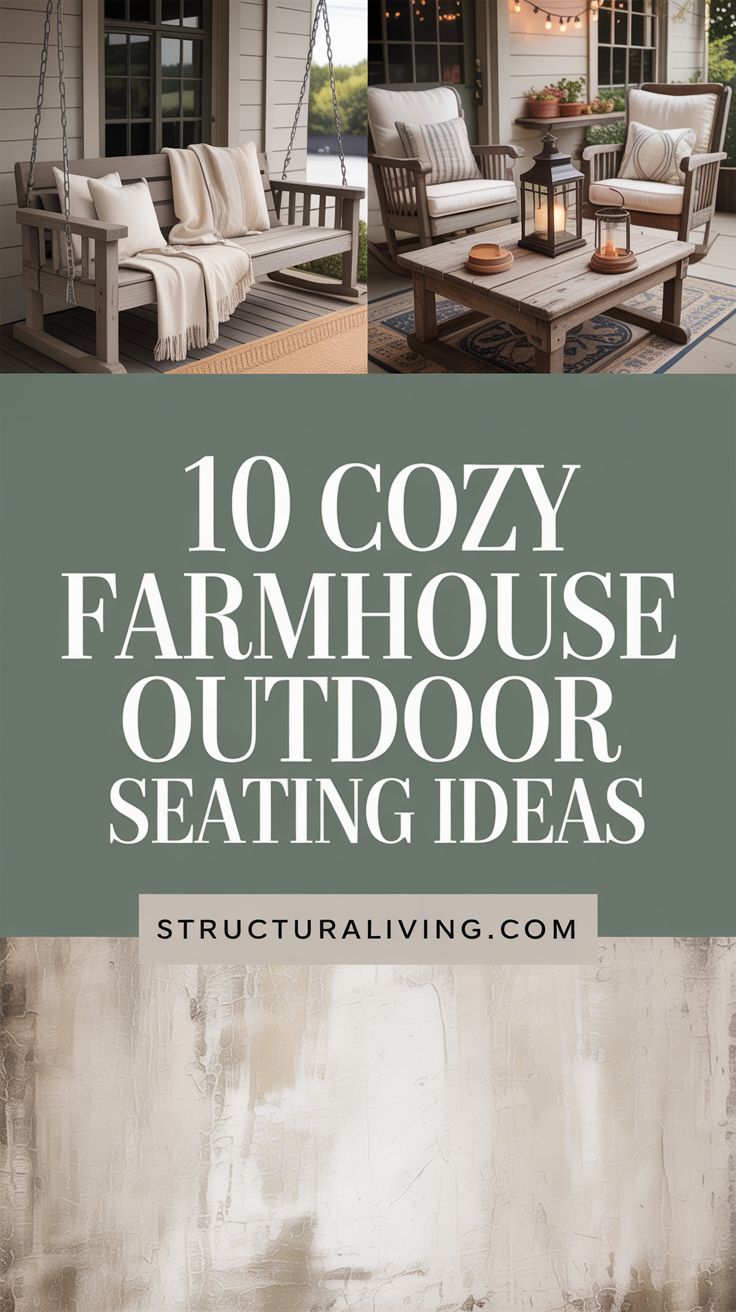 10 Cozy Farmhouse Outdoor Seating Ideas for Ultimate Comfort ...