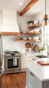 20 Stunning Farmhouse Open Shelving Kitchen Designs to Inspire You ...