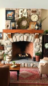 20 Stunning Fireplace Designs with Charming Farmhouse Style ...