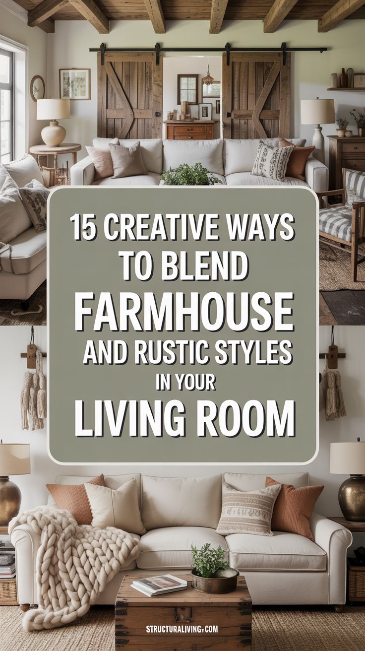 15 Creative Ways to Blend Farmhouse and Rustic Styles in Your Living ...
