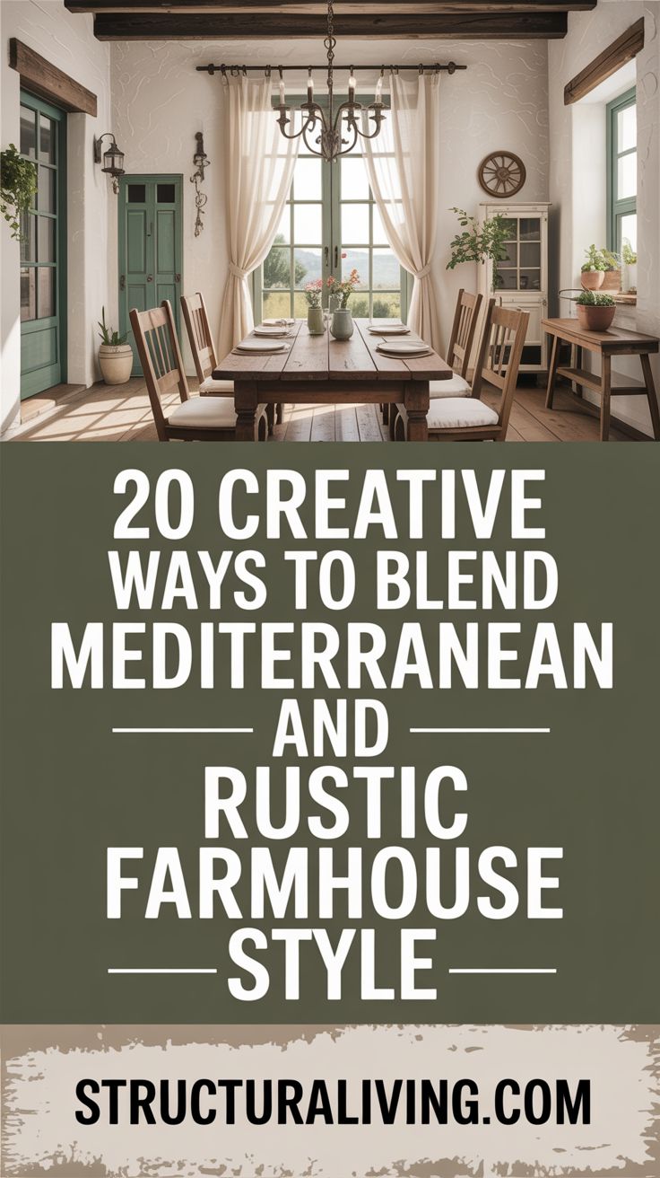 20 Creative Ways to Blend Mediterranean and Rustic Farmhouse Style ...